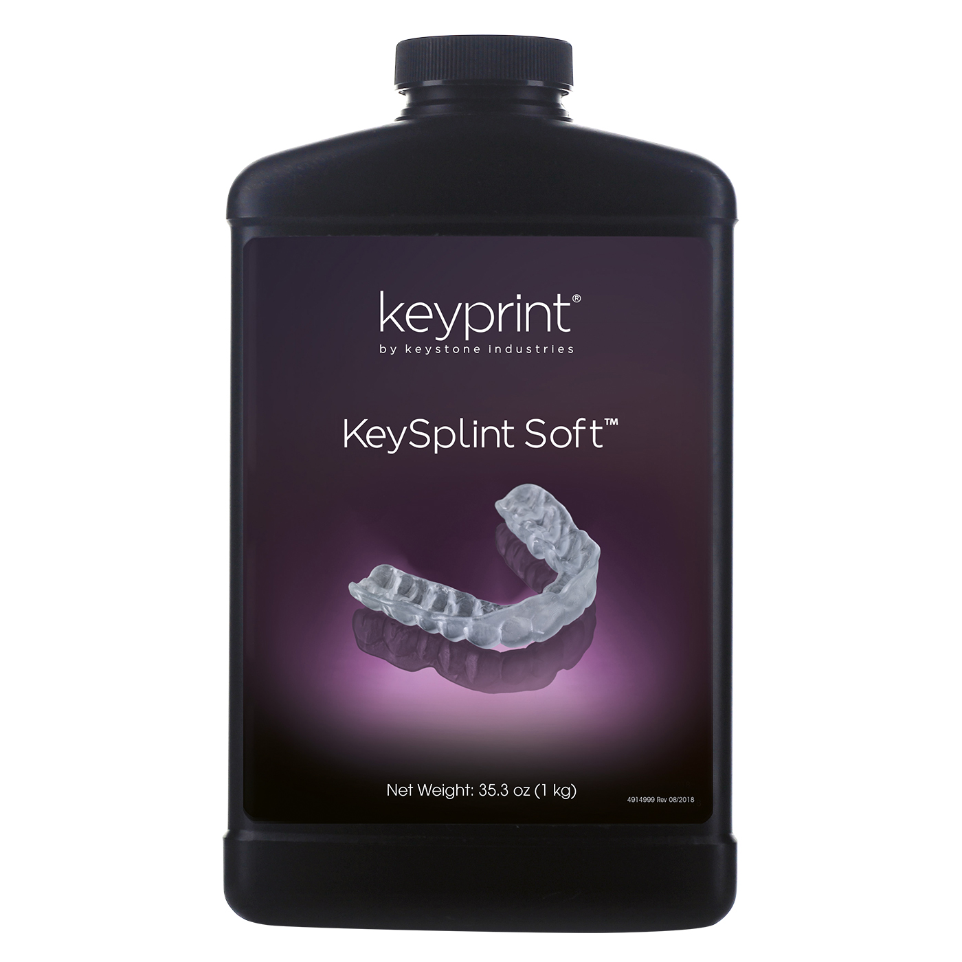 Keystone KeyPrint KeySplint Soft Kunststoff, bläulich transparent | 00732